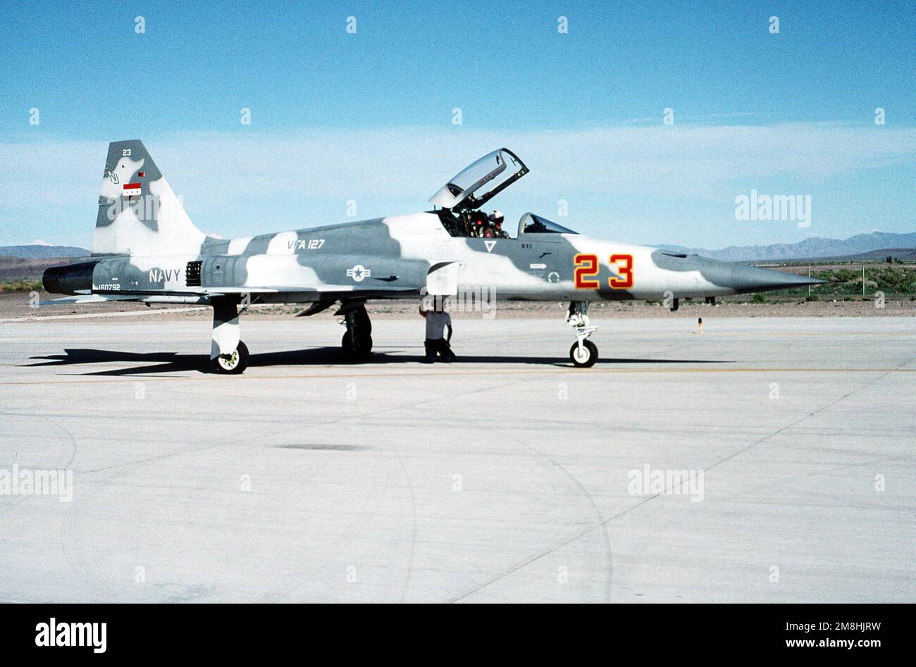 A Strike Fighter Squadron 127 (VFA-127) F-5E Tiger II aircraft ...