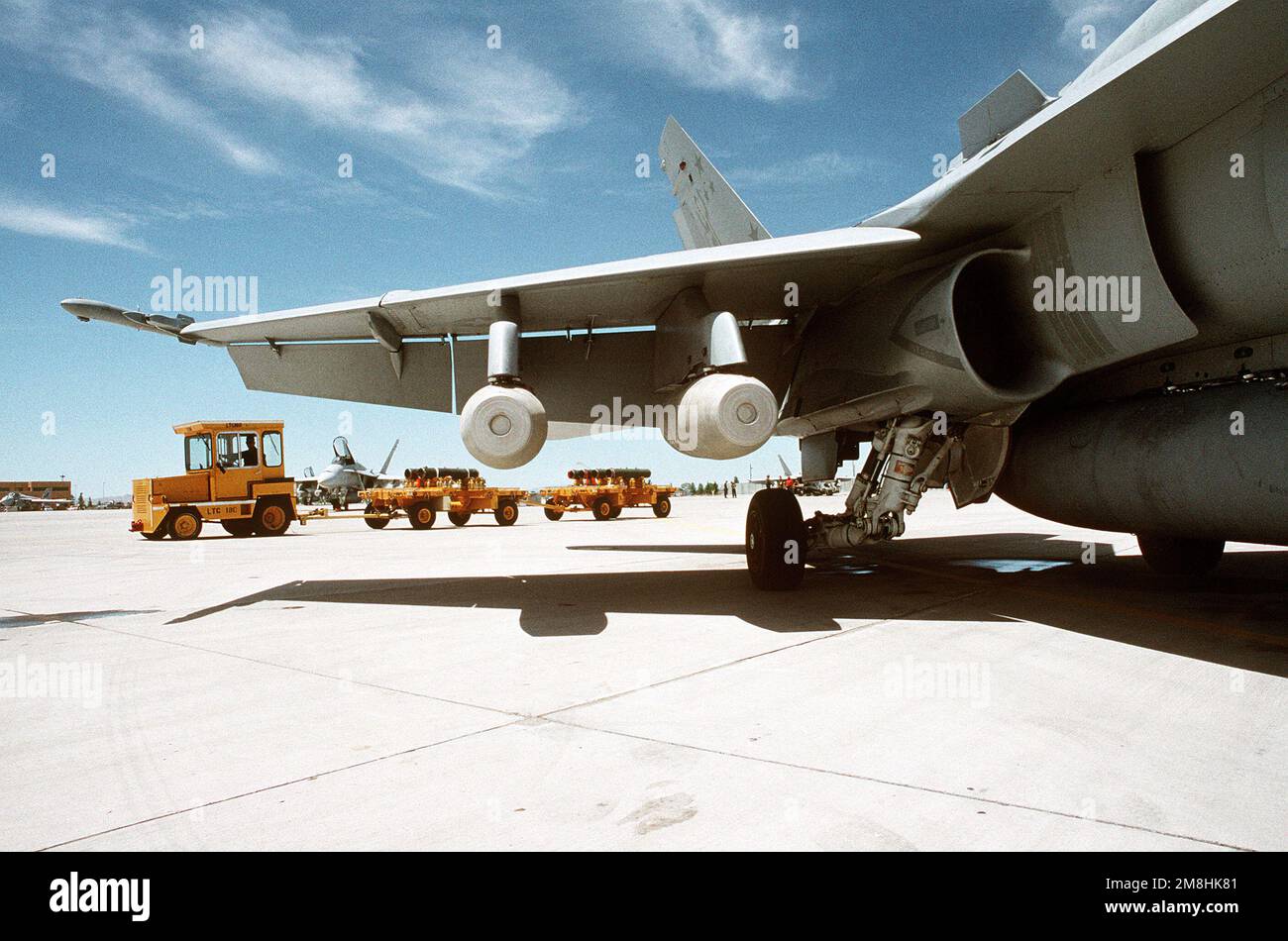 A view of a Marine Fighter Attack Squadron 321 (VMFA-321) F/A-18A ...
