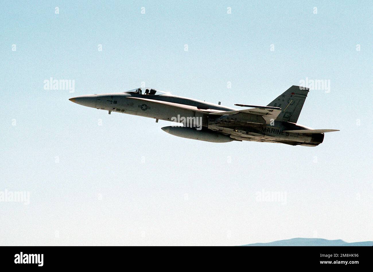 A left side view of a Marine Fighter Attack Squadron 321 (VMFA-321) F/A ...