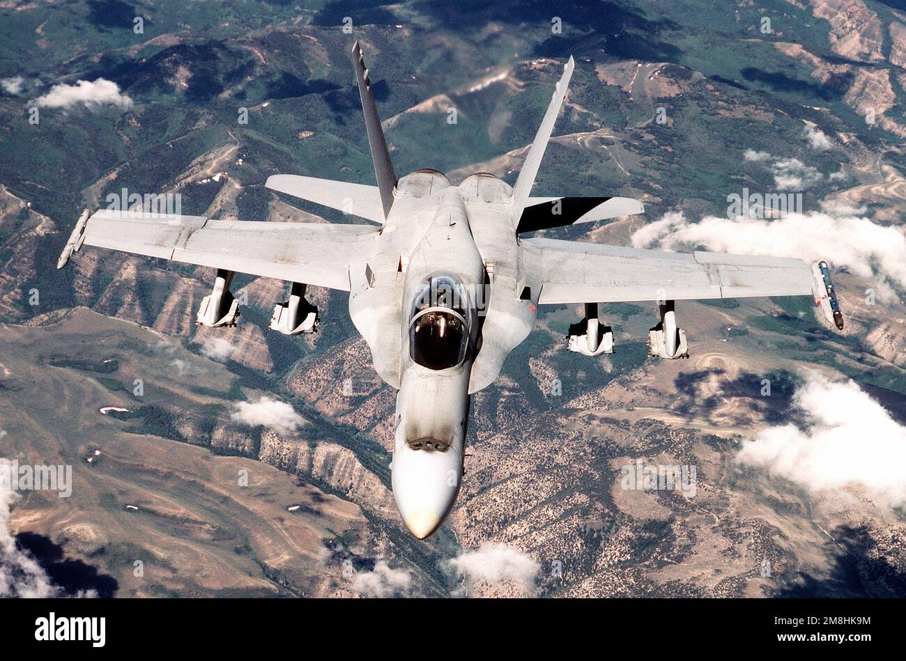 An air-to-air front view of a Marine Fighter Attack Squadron 321 (VNHA ...