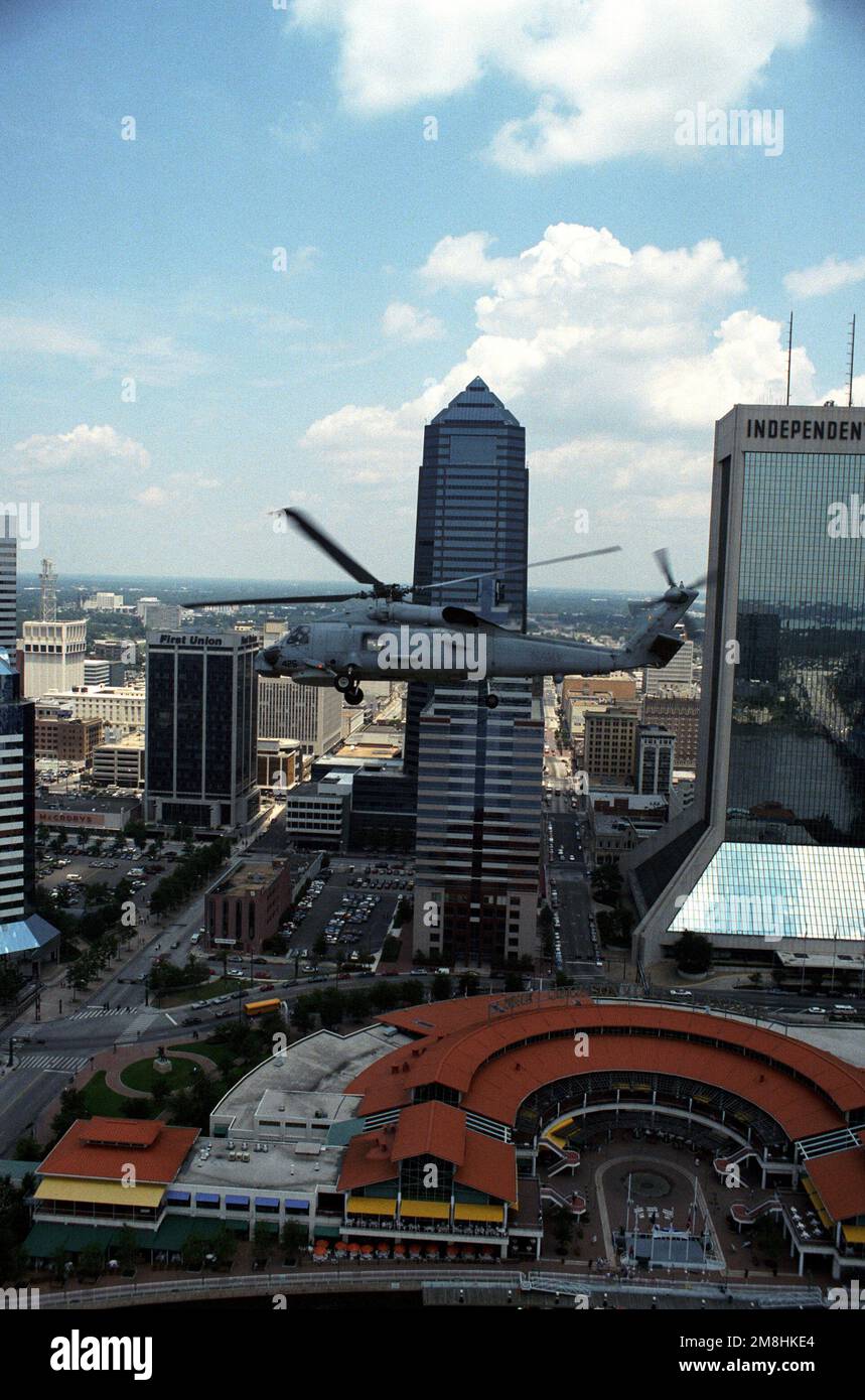 Left side view of an SH-60B Seahawk helicopter of Light Helicopter ...