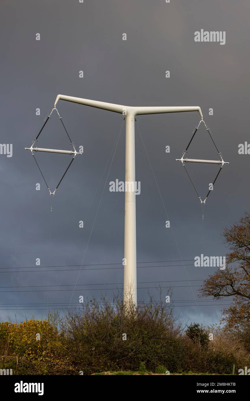 The new pylons going from Hinkly point to Avonmouth Stock Photo - Alamy