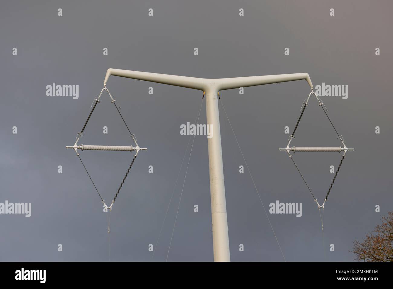 The new T pylons going from Hinkley point C to Avonmouth Stock Photo ...