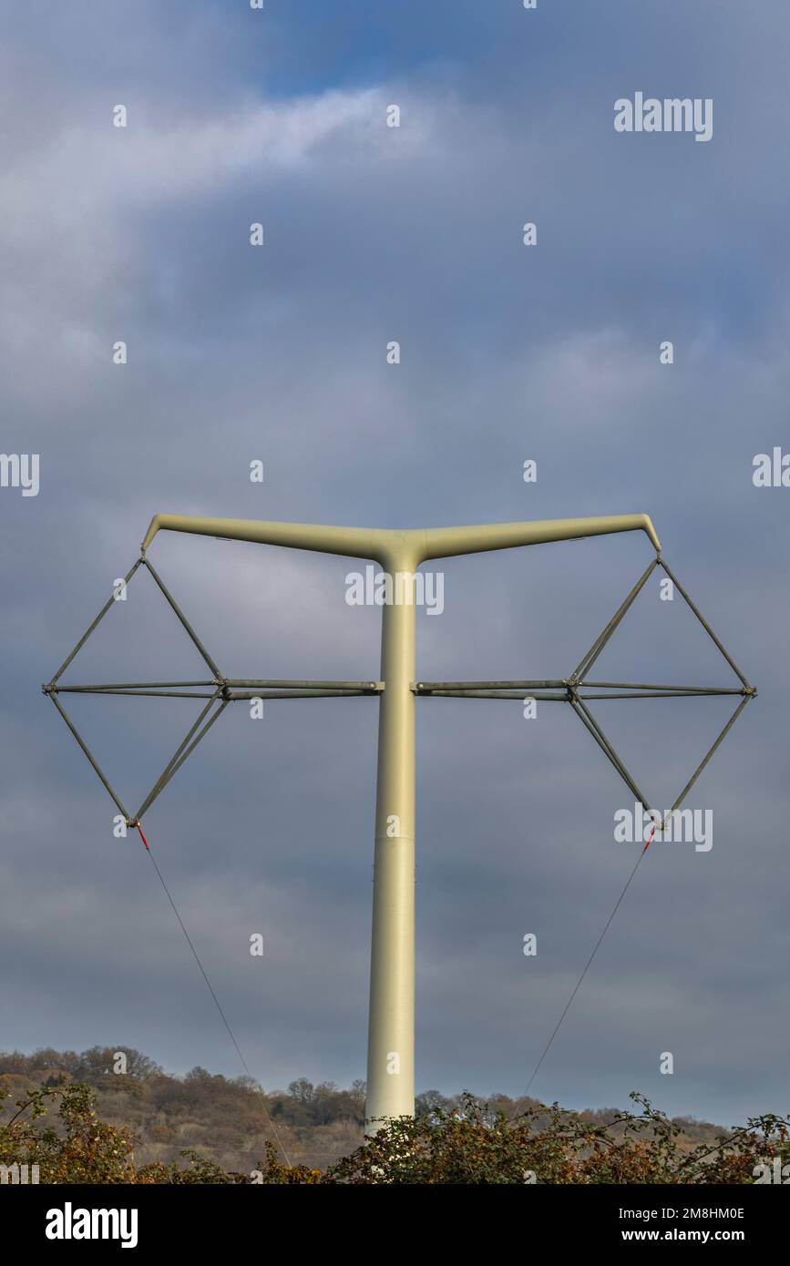 Single pole and t shaped cross arms hi-res stock photography and images ...