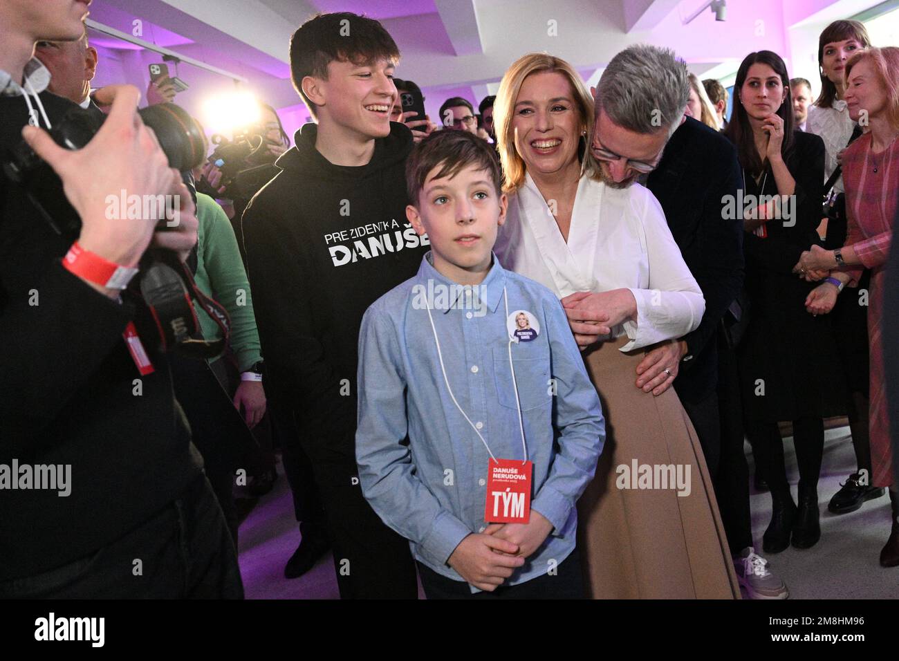 Prague, Czech Republic. 14th Jan, 2023. Danuse Nerudova and her husband ...