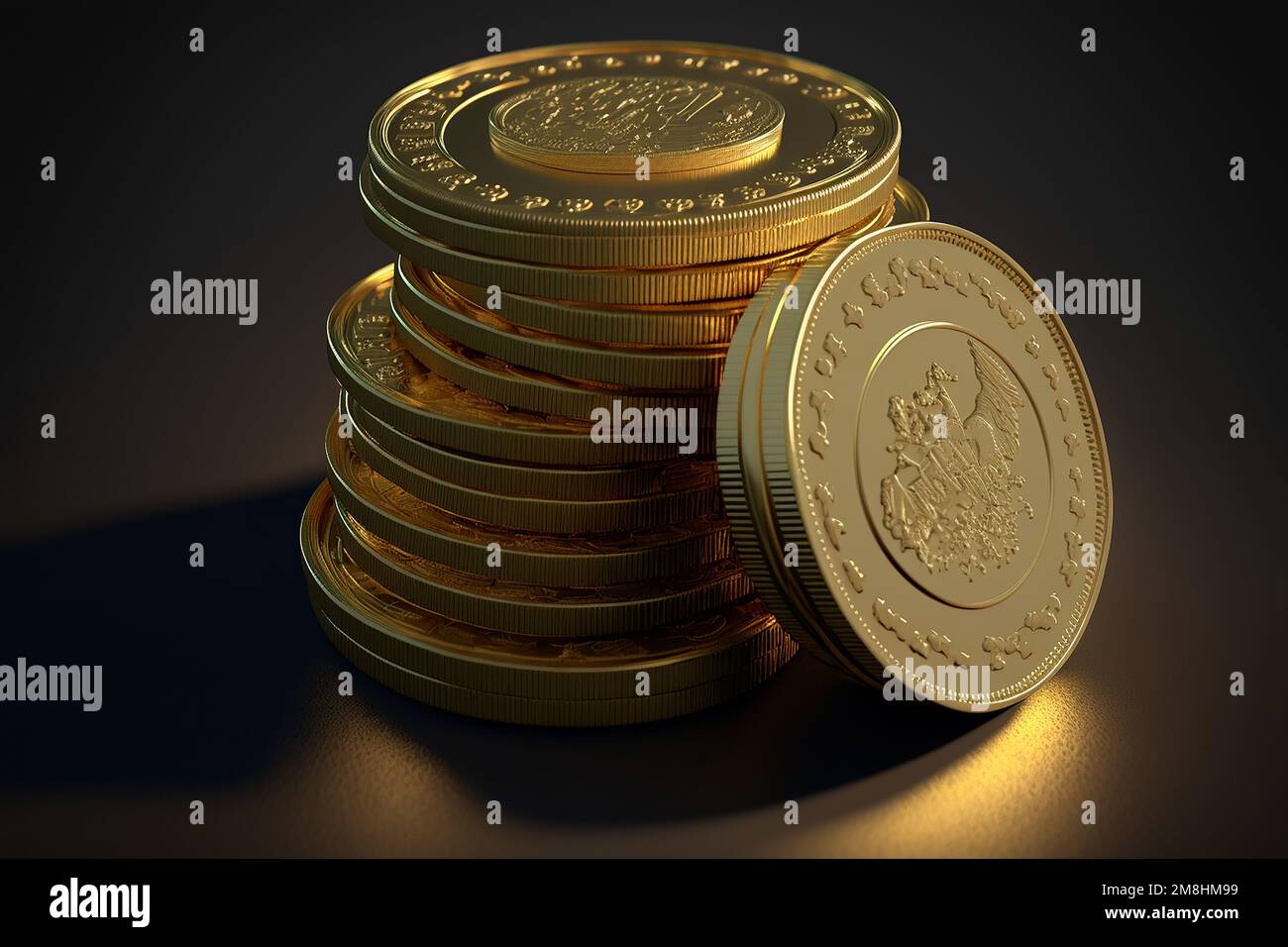 Blank gold coin hi-res stock photography and images - Alamy