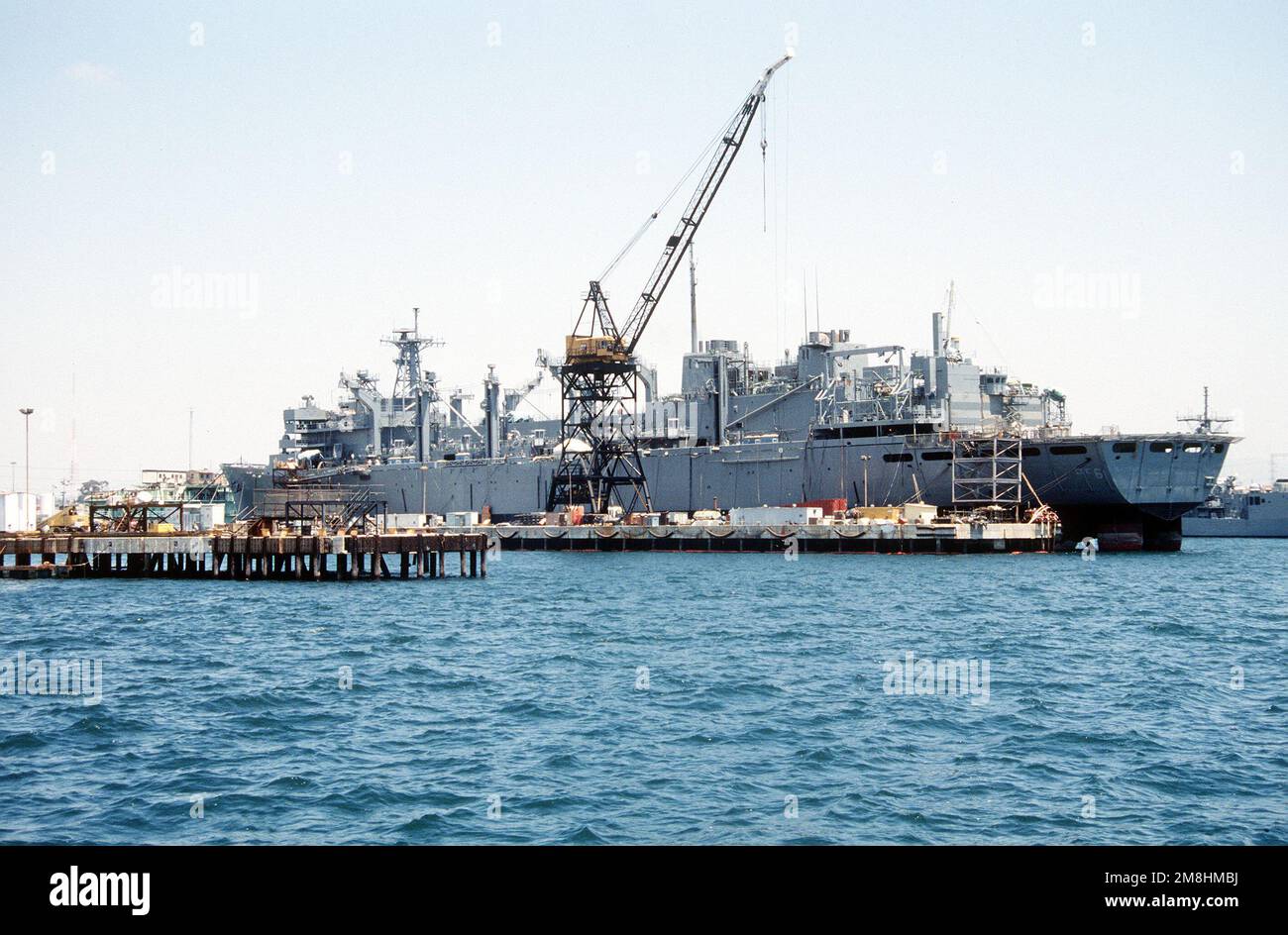 A port quarter view of the fast combat support ship SUPPLY (AOE-6) as ...