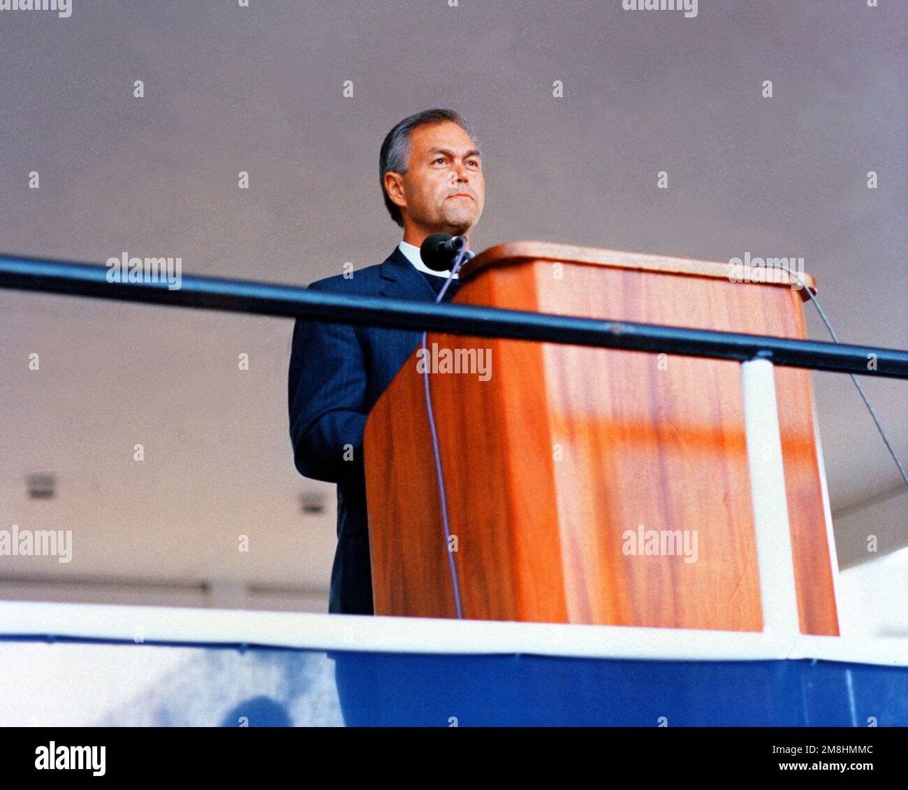 Rev. Paul Hamilton Fuller IV, PhD., speaks during the christening and ...