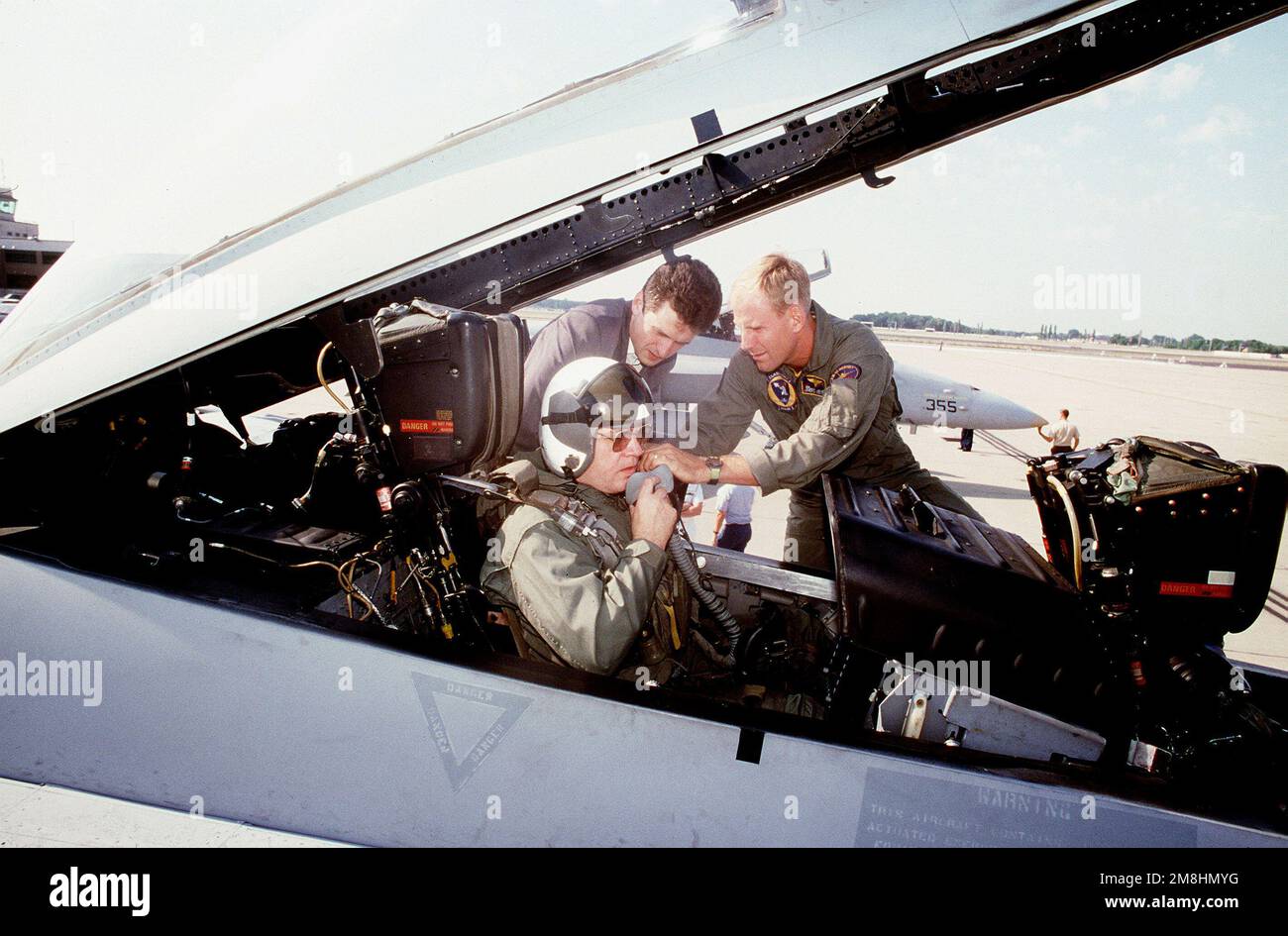 LT. Eric Meyer, USN, (right) a pilot assigned to Strike Fighter Squadron 106 (VFA-106 ...