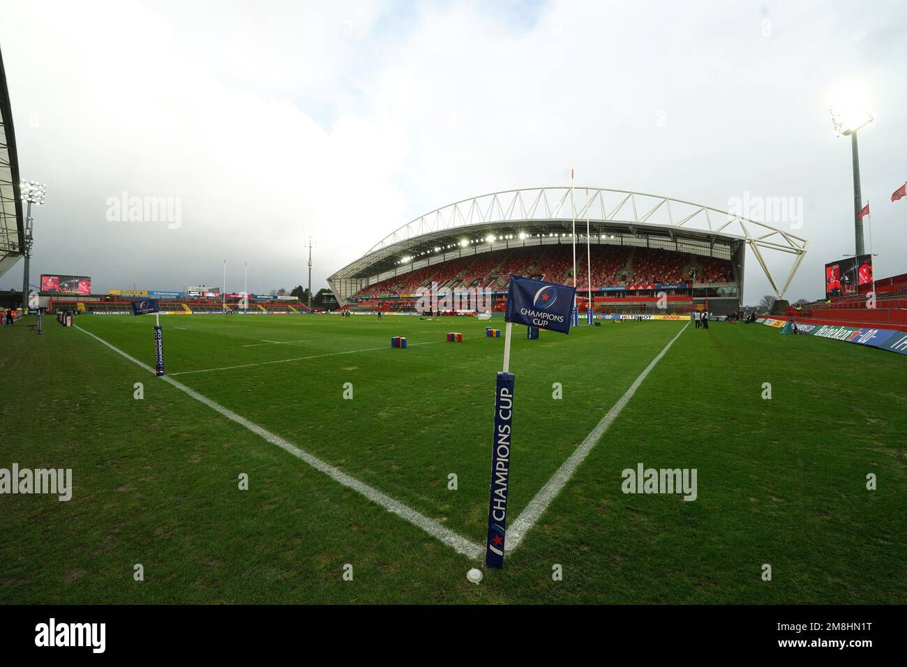 A view of the pitch before the Heineken Champions Cup match at Thomond ...