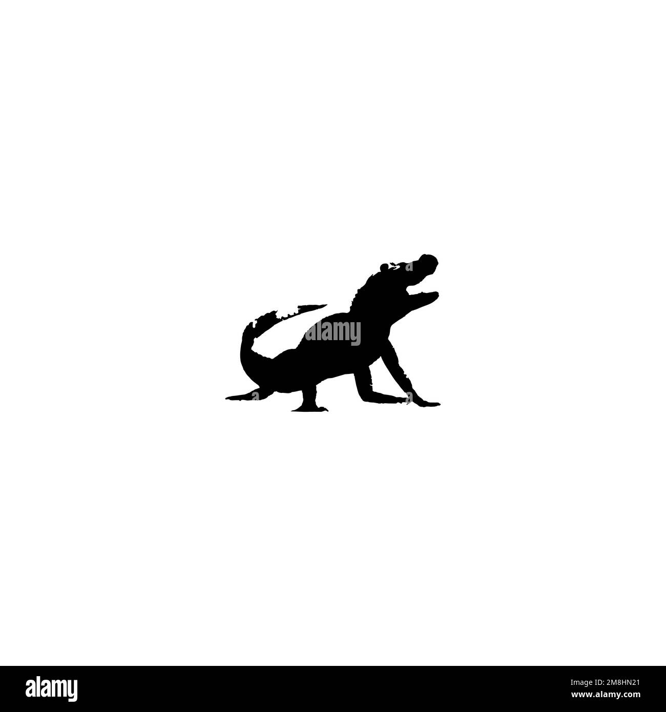 Crocodile icon. Simple style zoology science poster background symbol ...