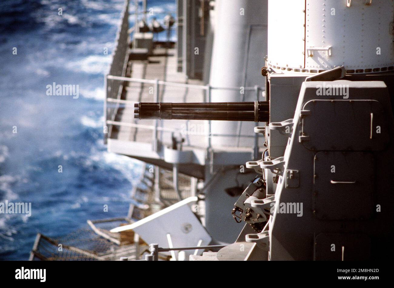 A close up view of the Mk-15 Close-In Weapons System (CIWS) (Phalanx ...