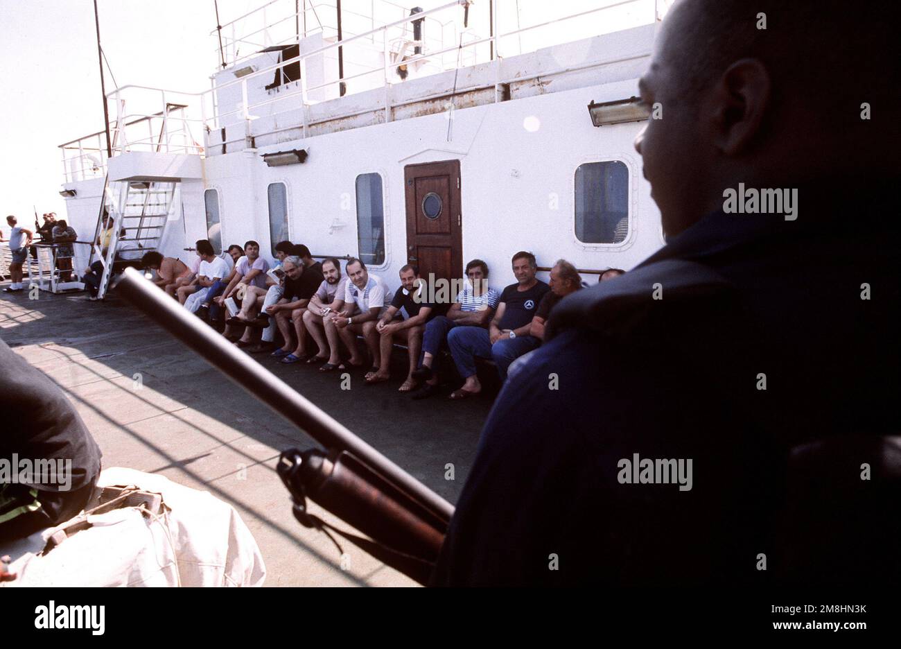 Having successfully boarded the Bulgarian vessel, Sredetz Bourgas, a ...