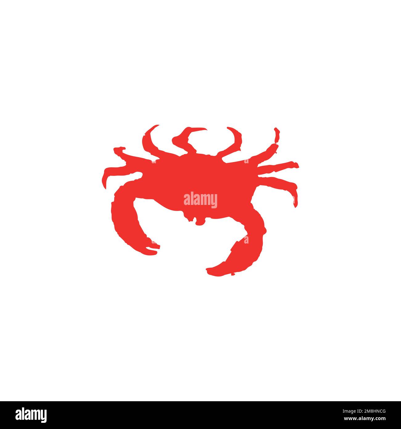 Crab icon. Simple style sea products big sale poster background symbol ...