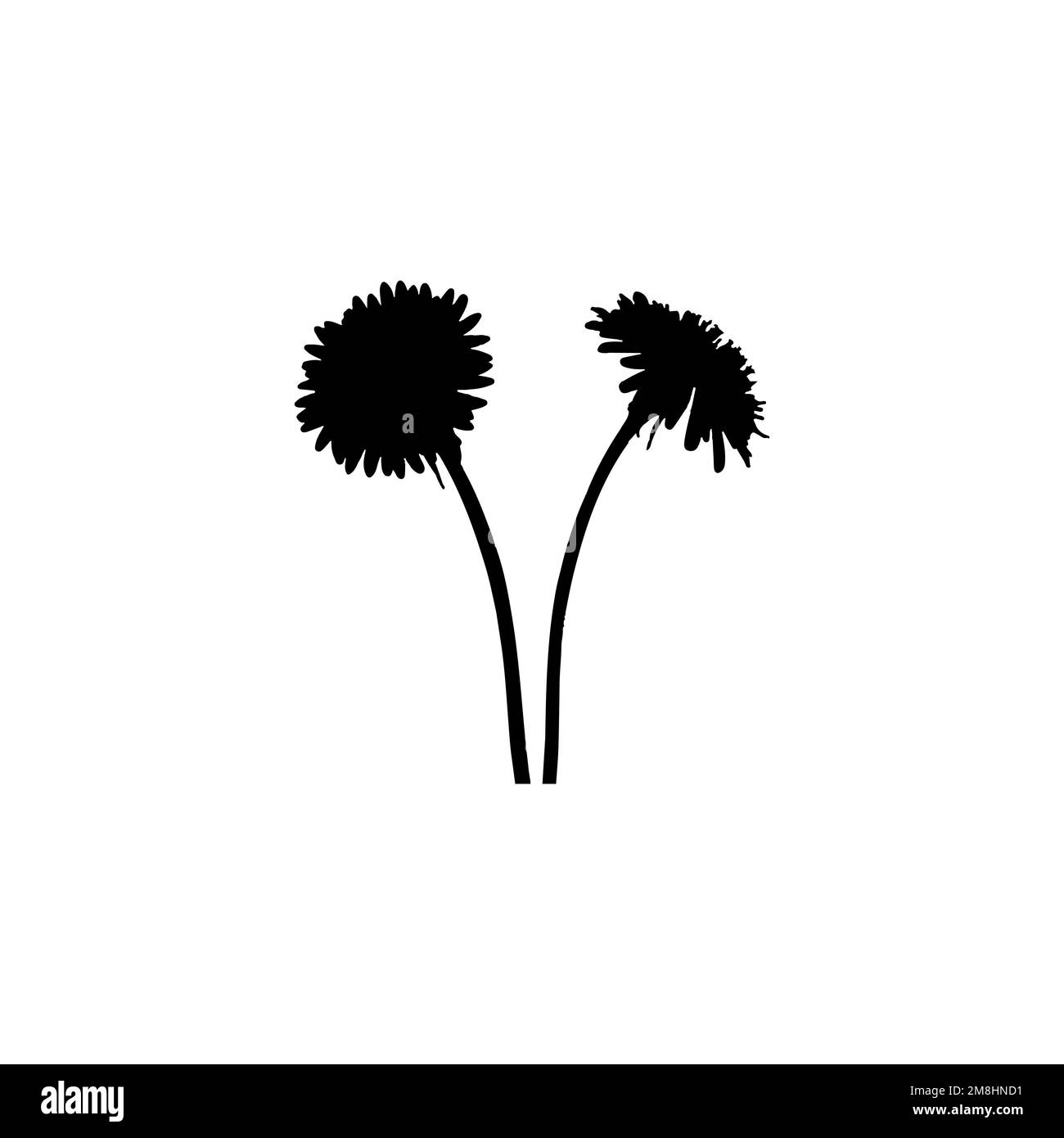Dandelion icon. Simple style Valentine holiday poster background symbol ...