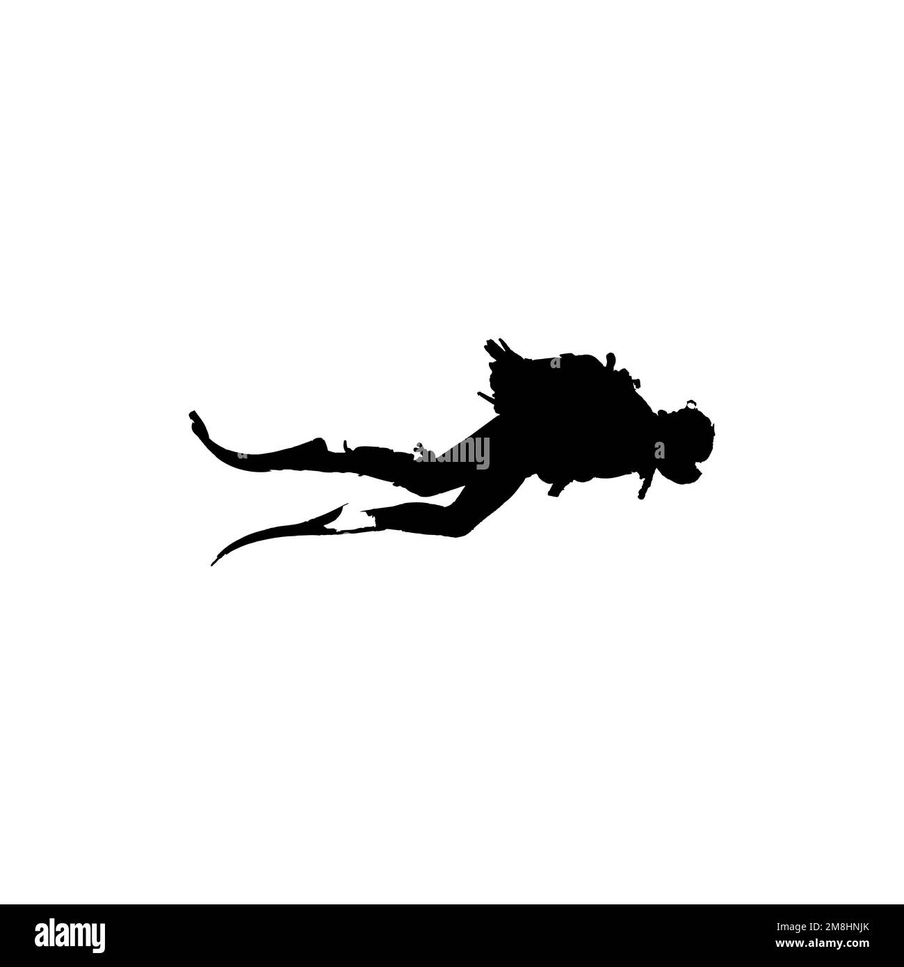 Diver icon. Simple style underwater science poster background symbol ...