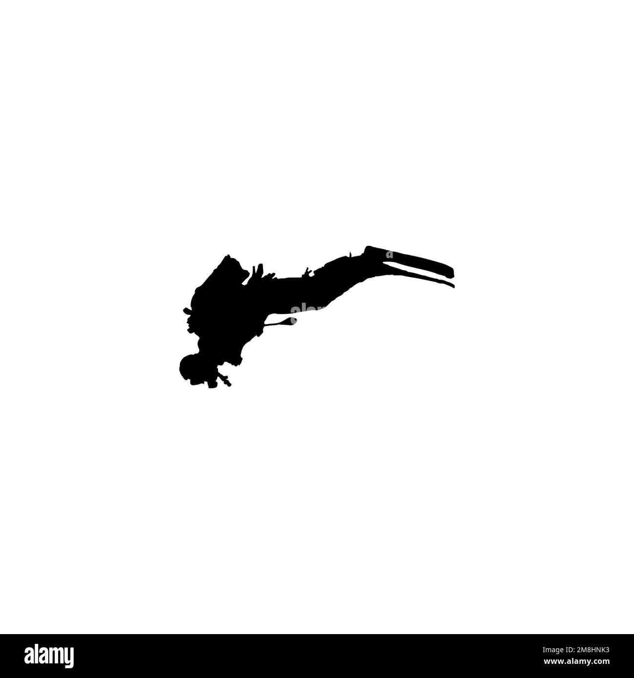 Diver icon. Simple style underwater science poster background symbol ...