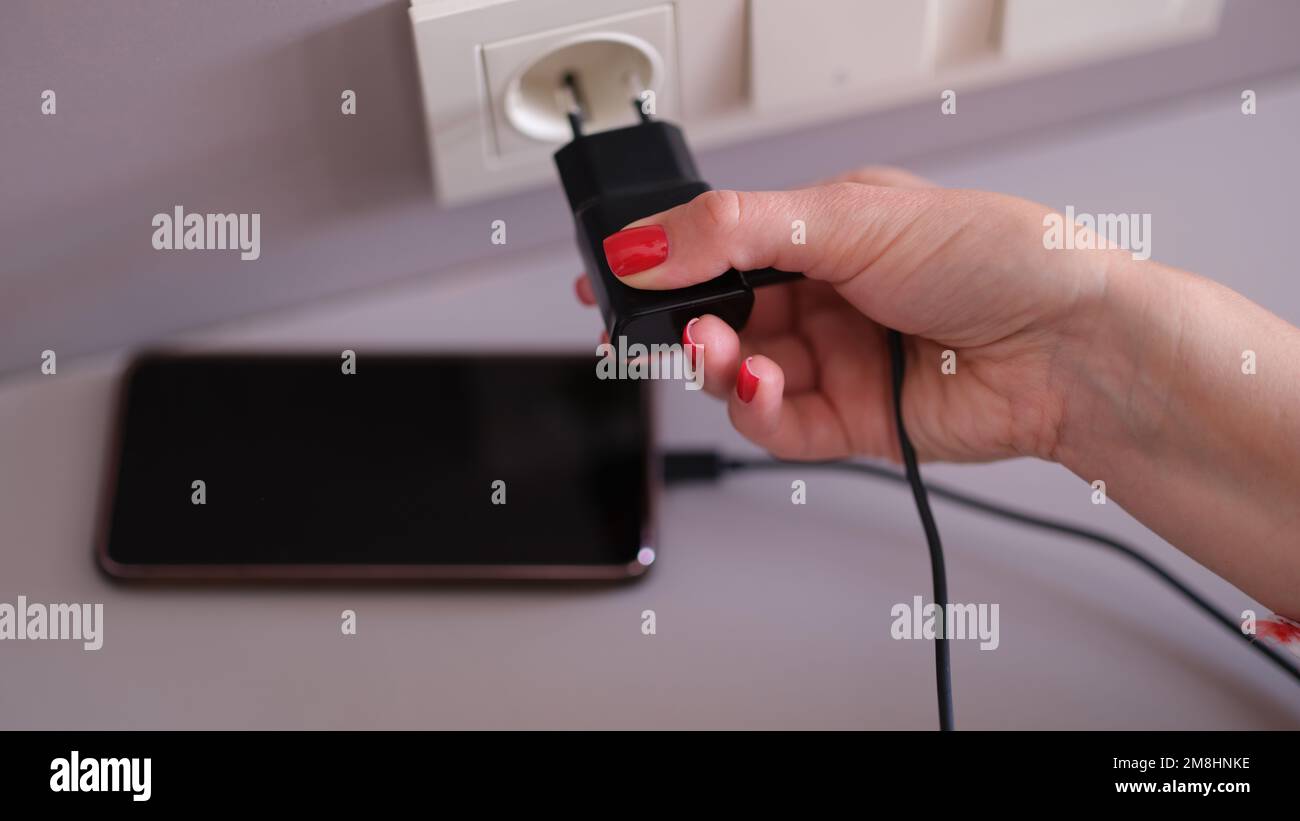 Unplug phone wall hi-res stock photography and images - Alamy