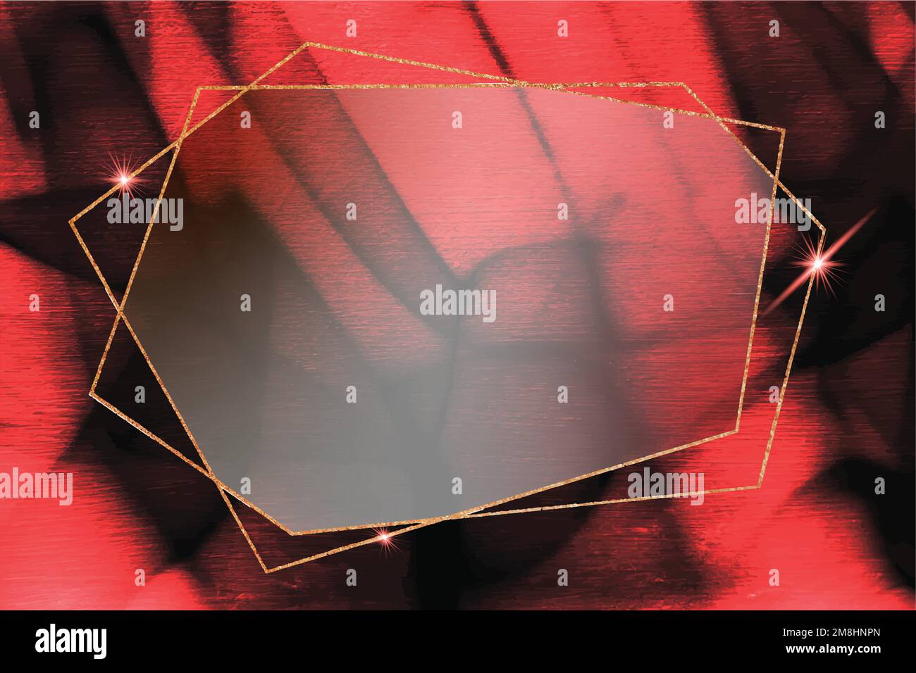 Pentagon gold frame on abstract background vector Stock Vector Image ...