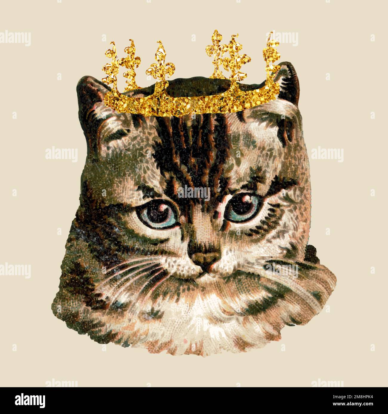 Cat crown vector Stock Vector Images - Alamy