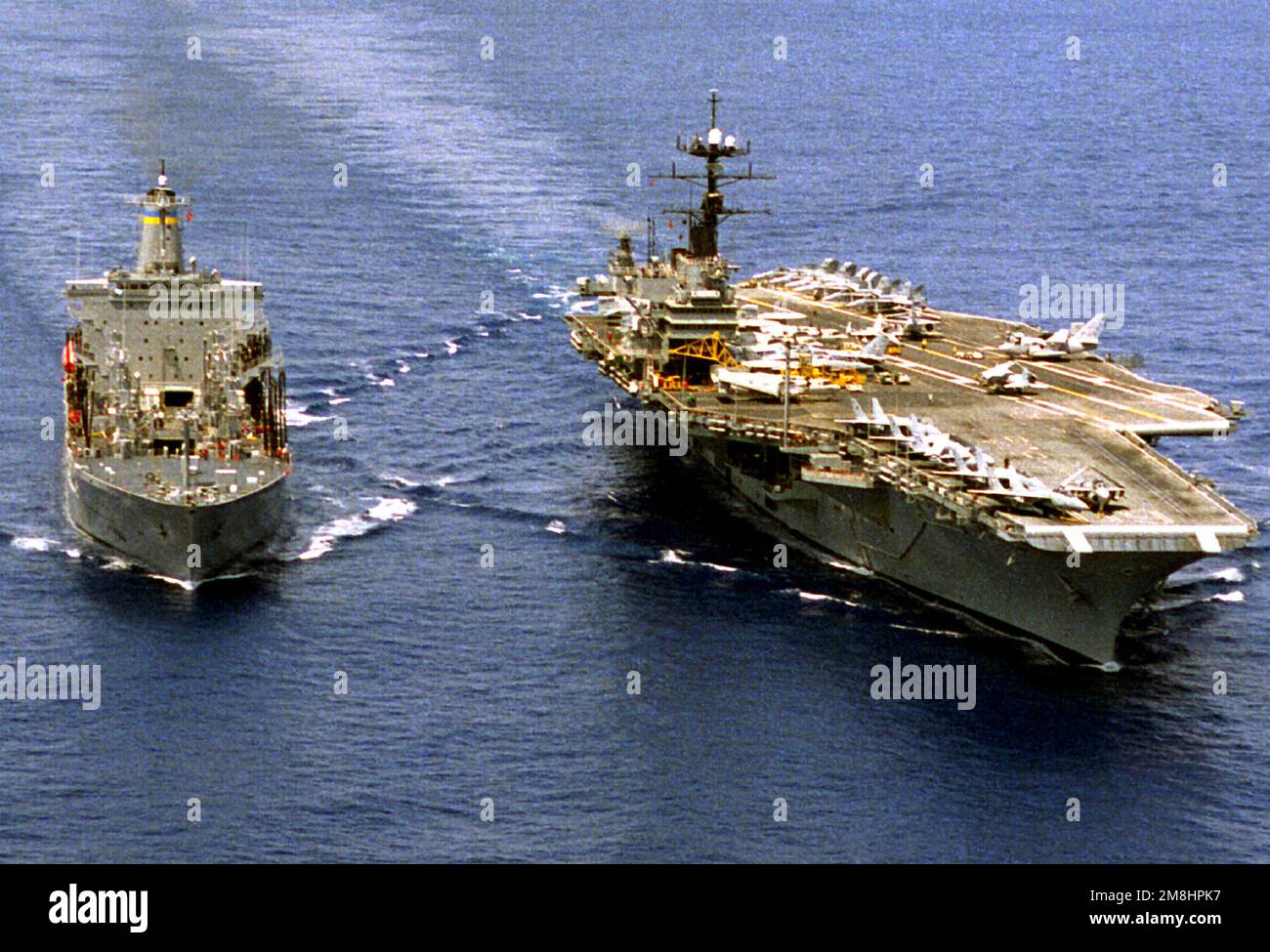A bow view of the fleet oiler USNS HENRY J. KAISER (T-AO-187) as it ...