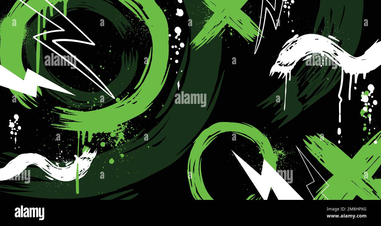 Abstract graffiti art background with scribble throw-up and tagging ...