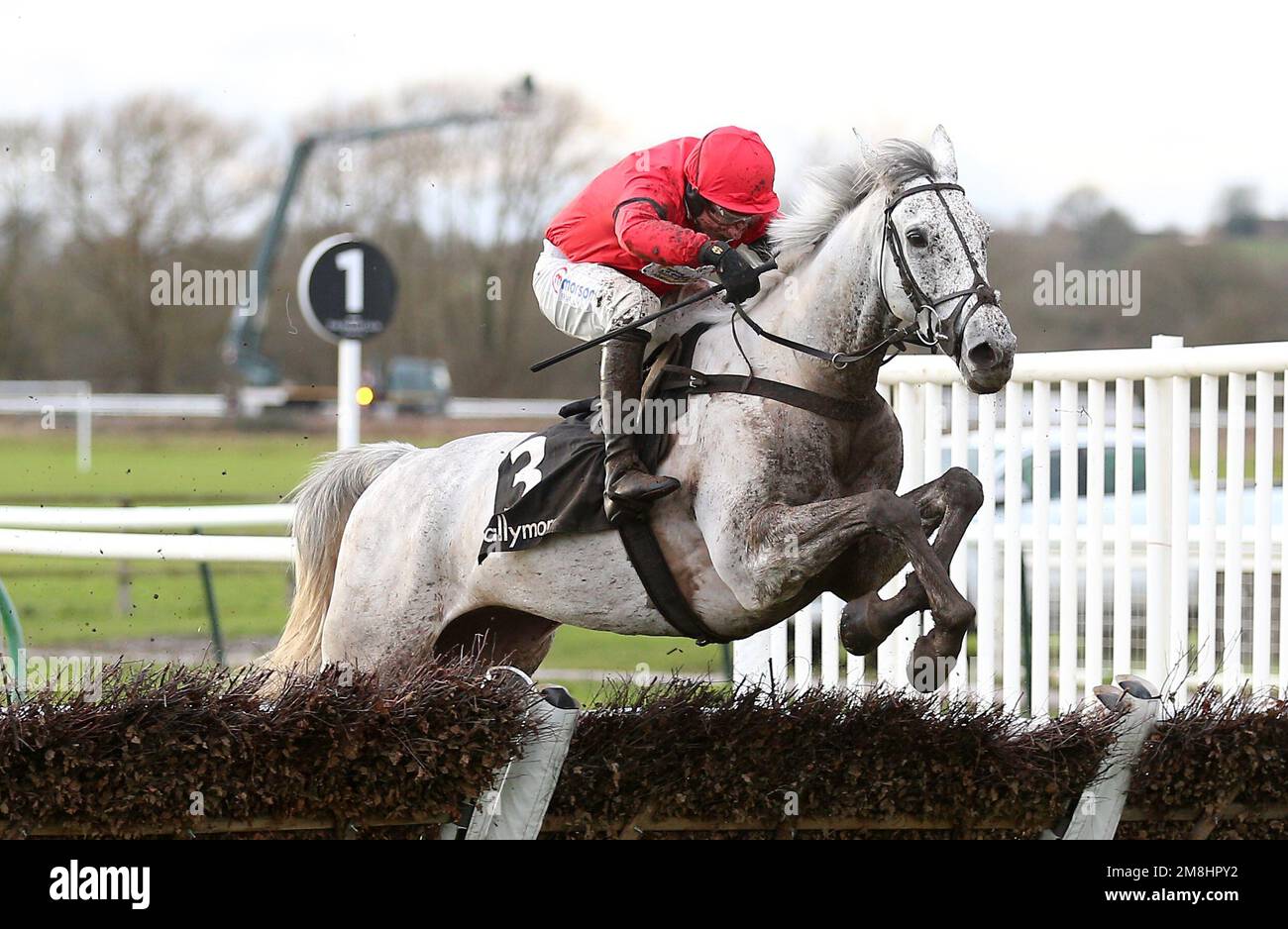 Grey Dawning ridden by Harry Skelton goes on to win The Ballymore ...