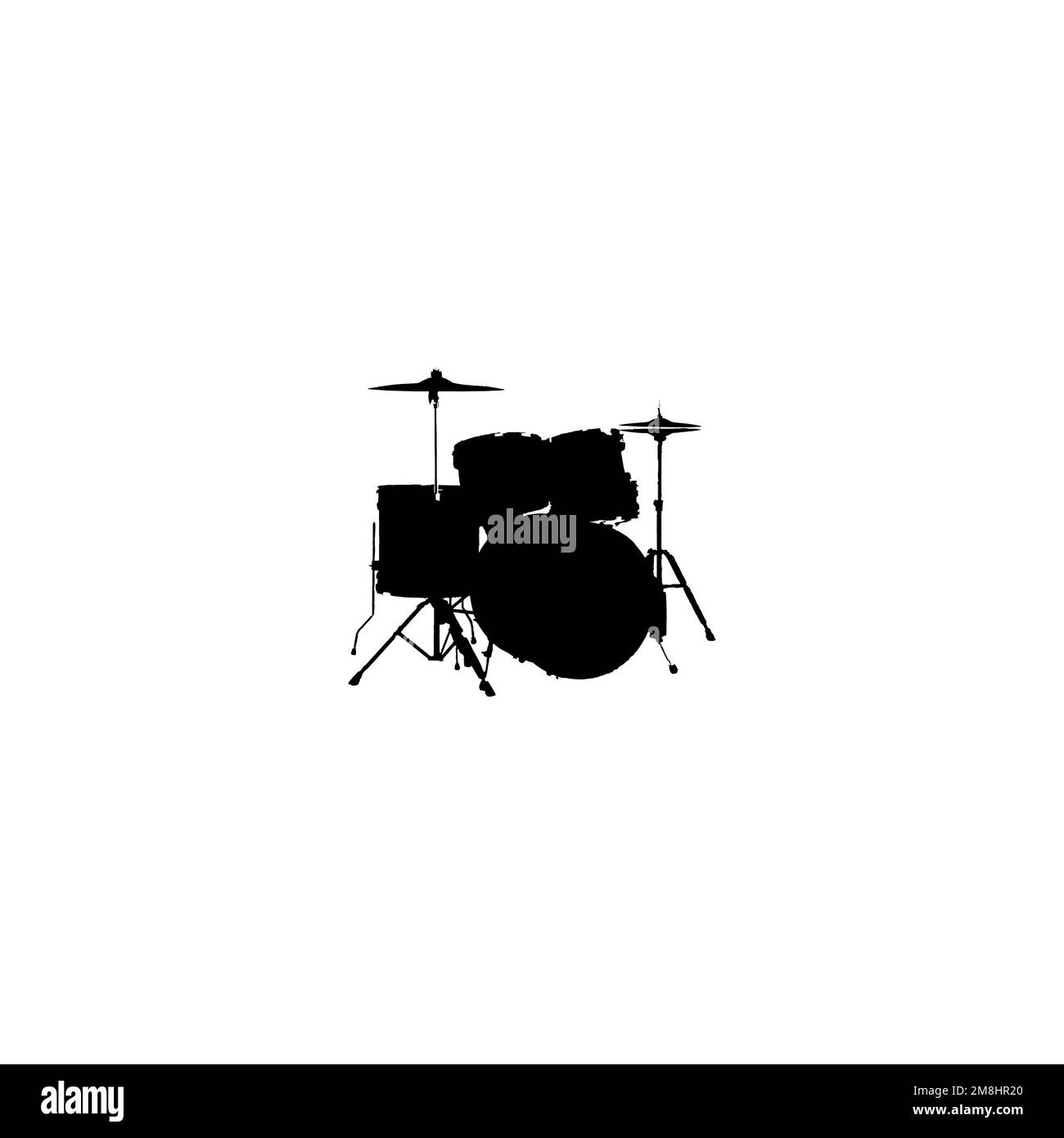 Drum icon. Simple style music festival ticket poster background symbol ...
