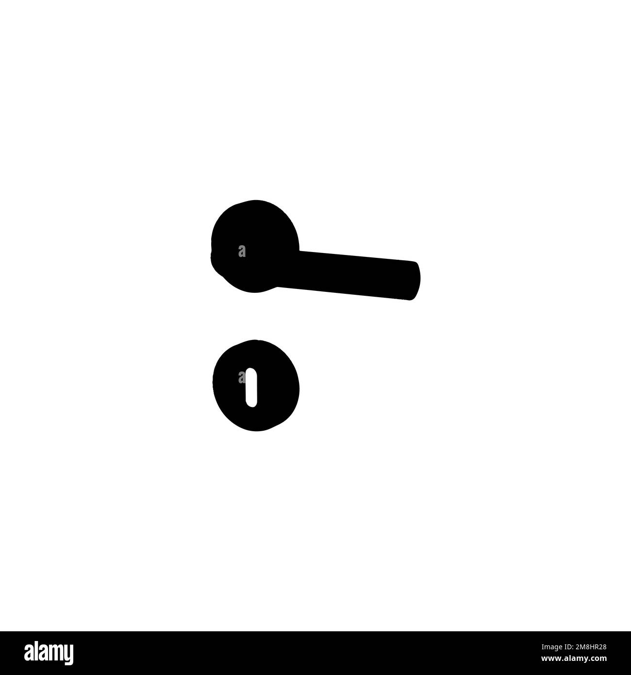 Door handle icon. Simple style door company big sale poster background ...