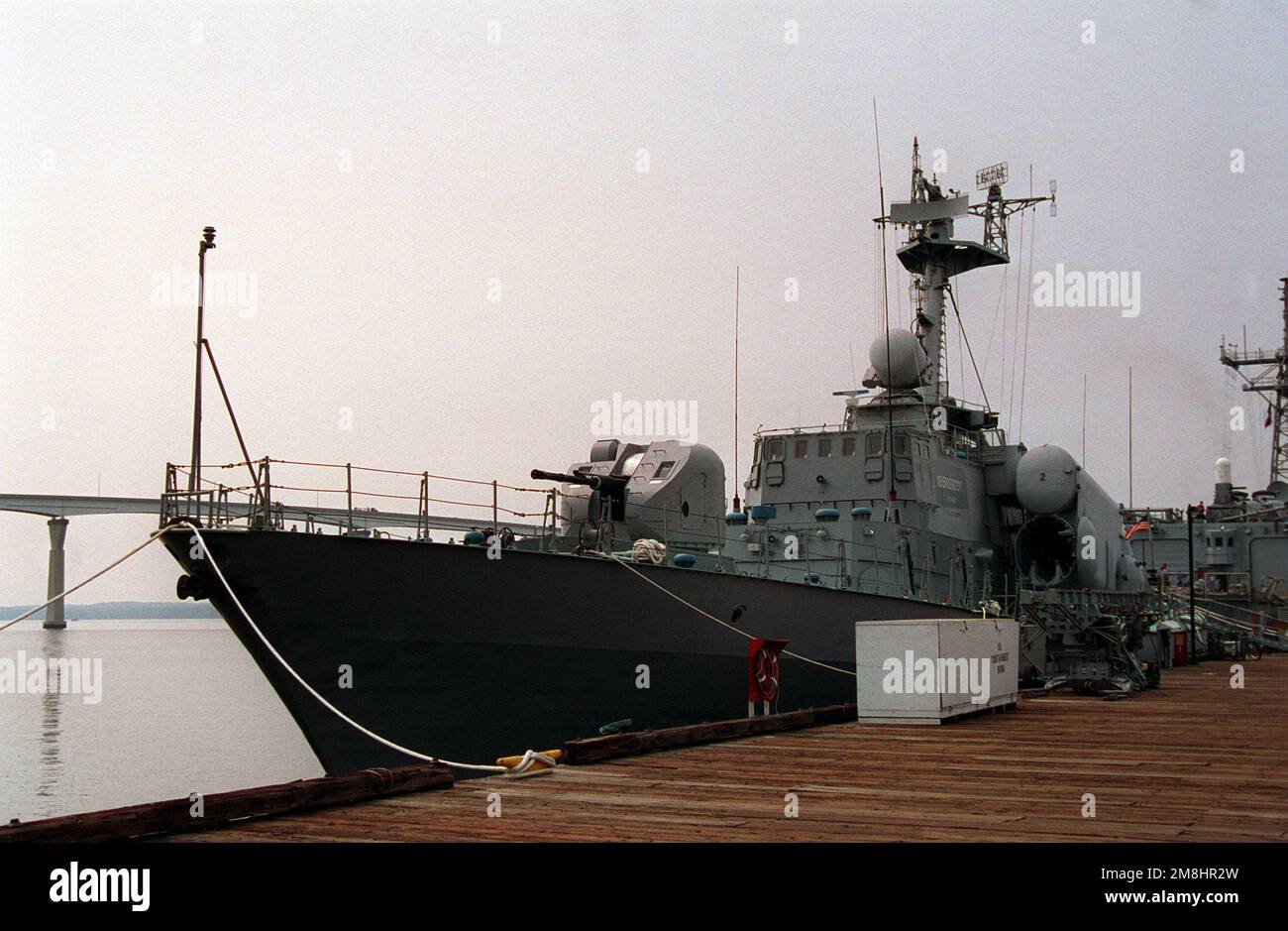 A port bow view of the USNS HIDDENSEE (185NS9201) moored at the Naval ...