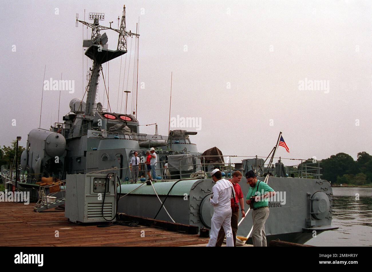 A port quarter view of the USNS HIDDENSEE (185NS9201) moored at the ...