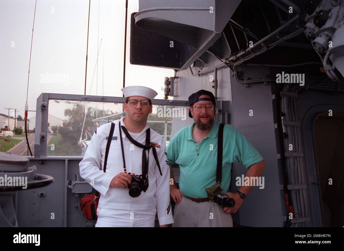 JO2 Pete Hatzakos and Charles Haberlein of the Naval Historical Center ...