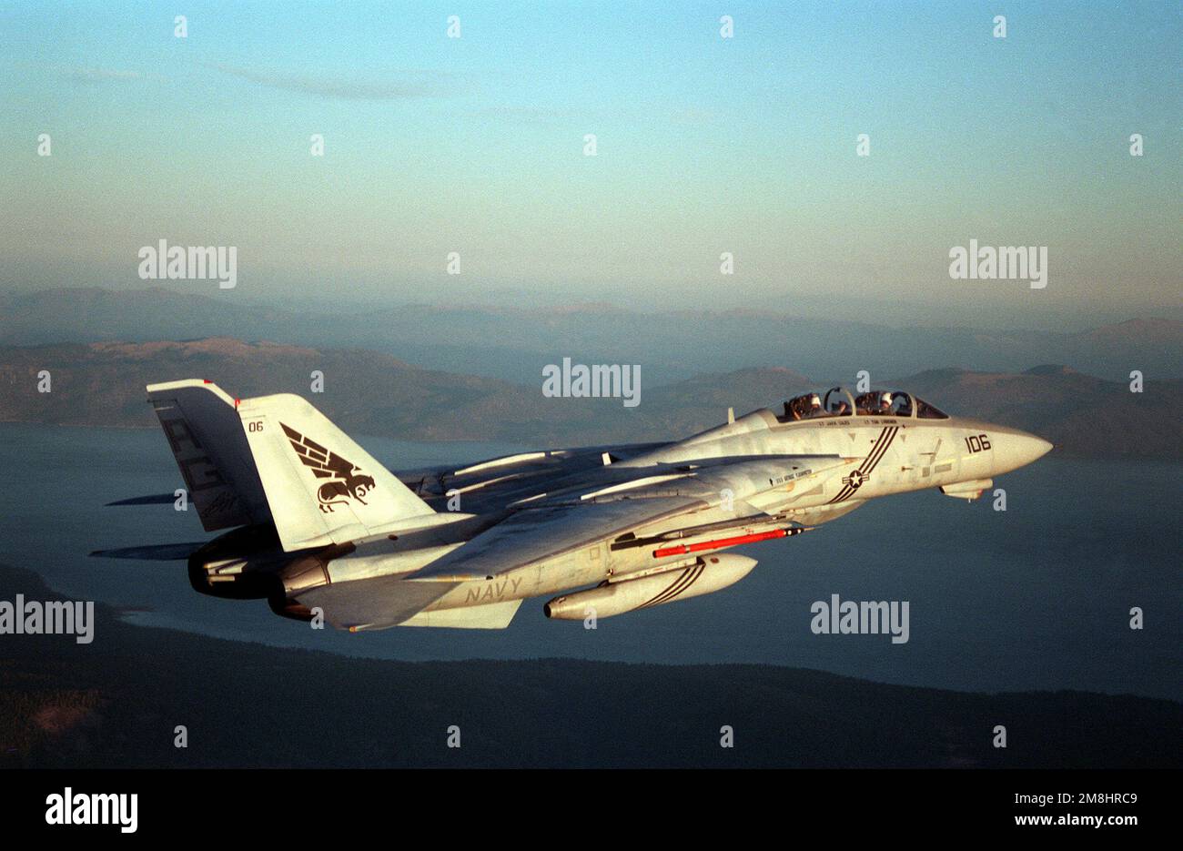 Air to air right side view of an F-14B Tomcat aircraft of Fighter ...