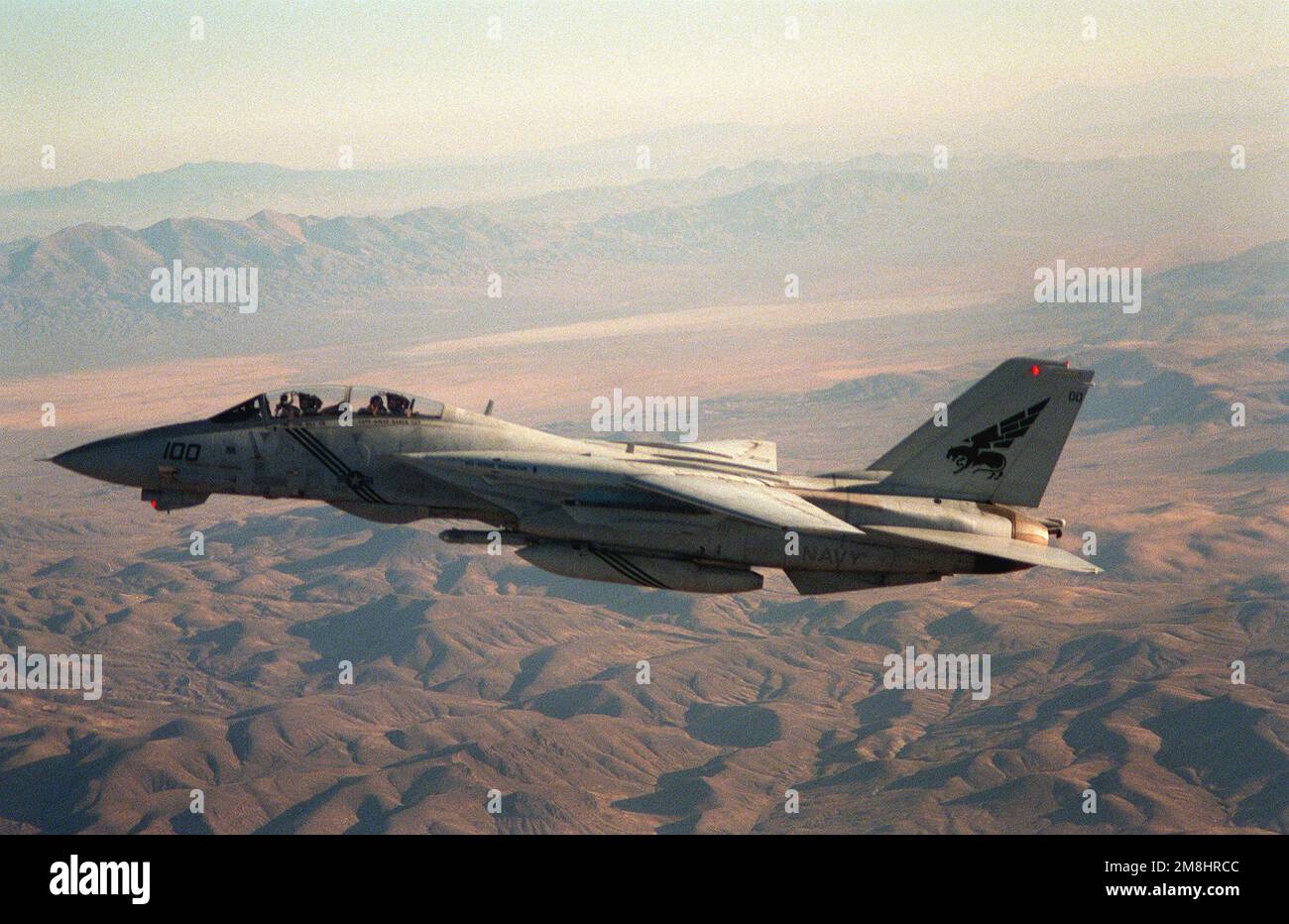 Left side view of an F-14B Tomcat aircraft of Fighter Squadron 143 (VF ...