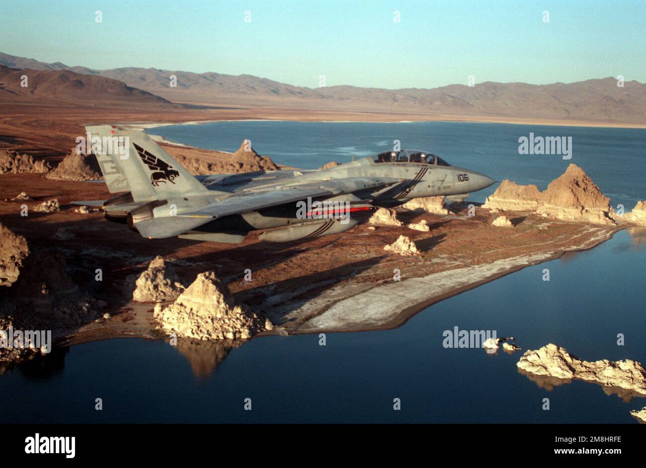 Air to air right side view of an F-14B Tomcat aircraft of Fighter ...