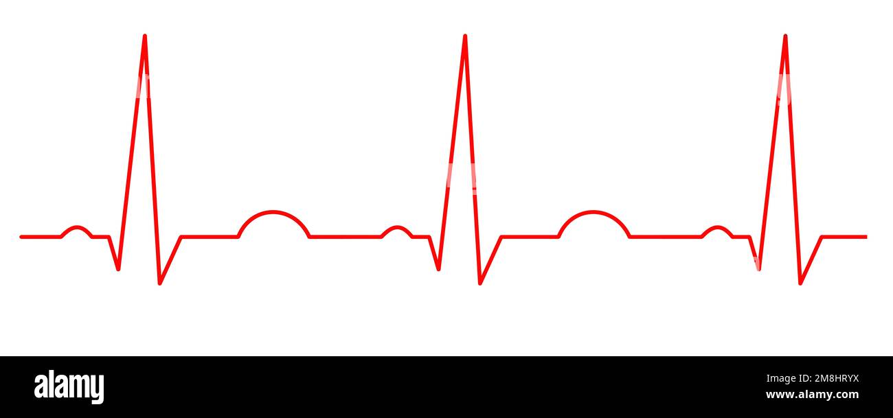 banner or Heart cardiogram line icon, ECG or EKG Cardio graph symbol ...