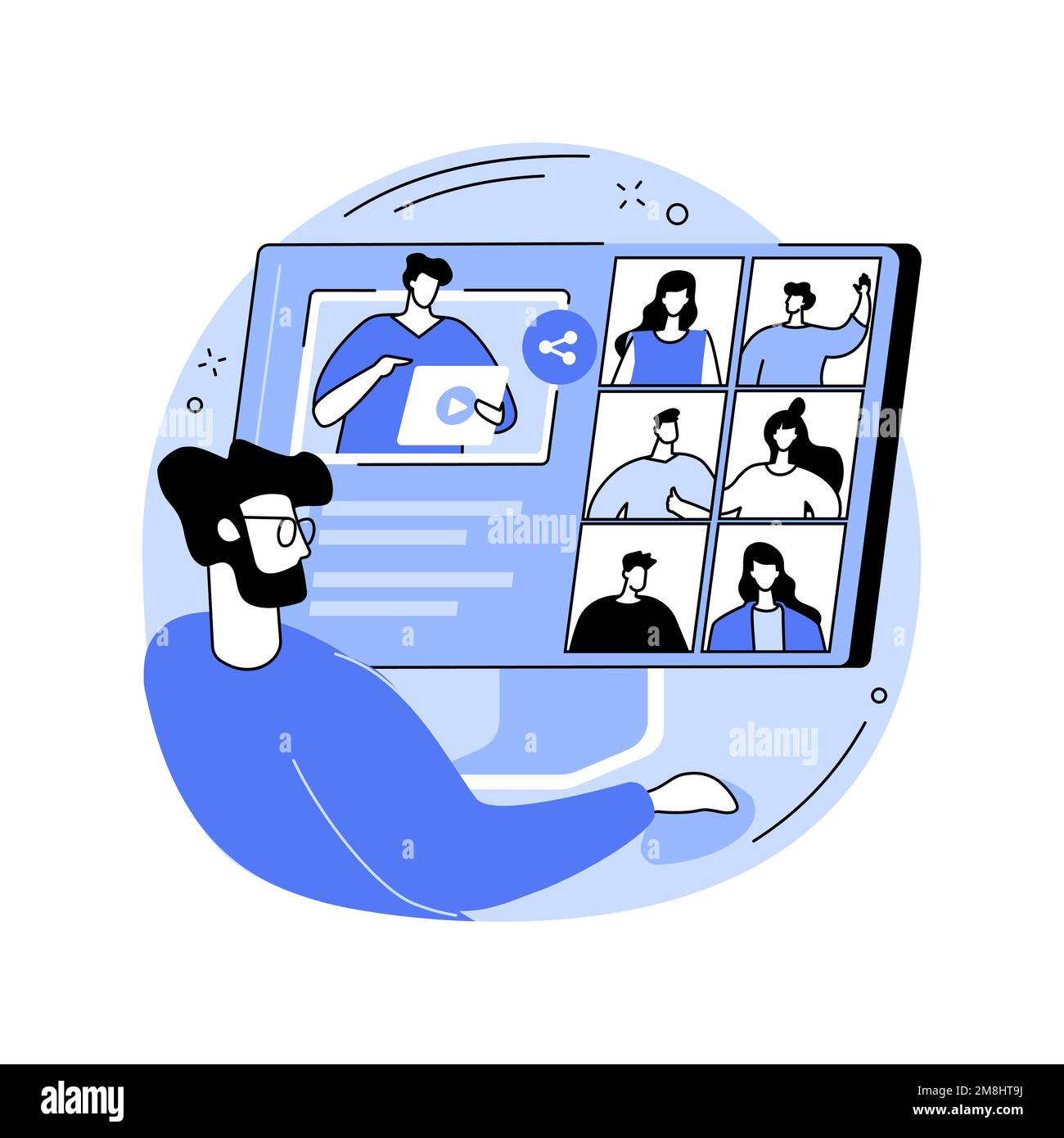 USB OTG flash drive isolated cartoon vector illustrations. Person using ...