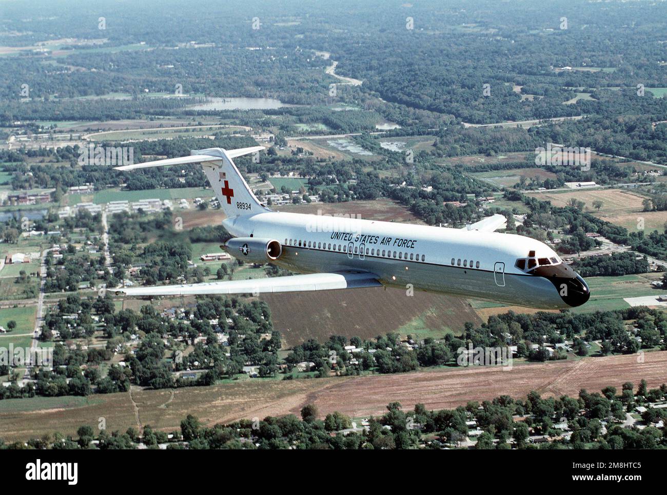 A three quarter front view of a McDonnell Douglas-built C-9A ...