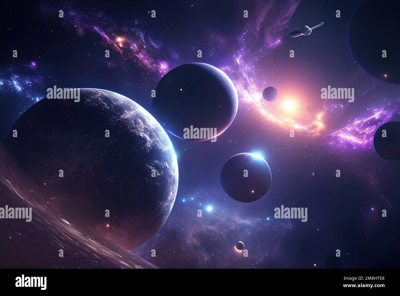 cosmic landscape with intelligence and stars Stock Photo - Alamy