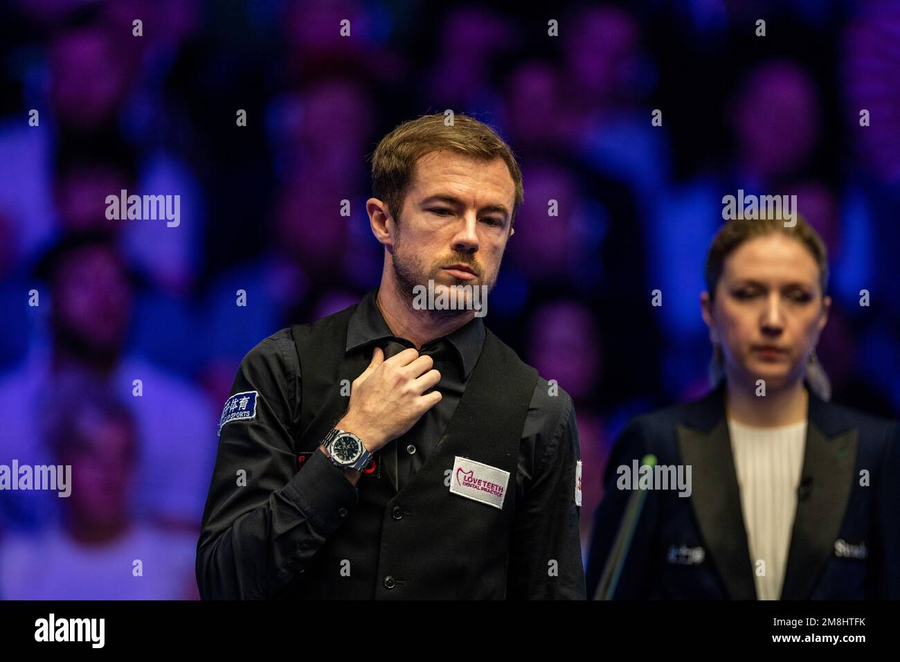 Jack Lisowski reacting during day seven of the Cazoo Masters at ... Jack Lisowski reacting during day seven of the Cazoo Masters at ...