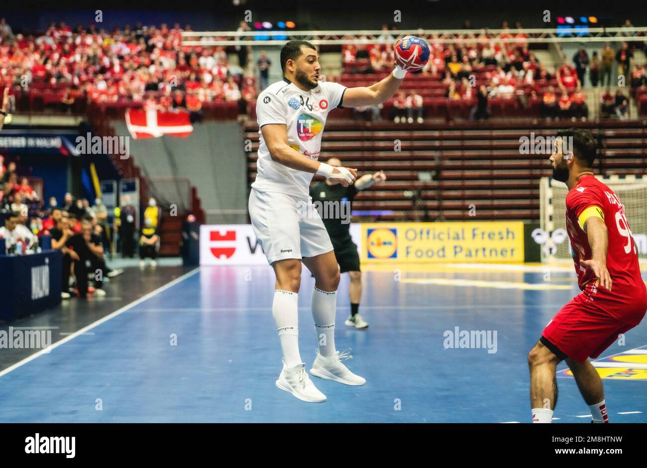 Malmo, Sweden. 13th Jan, 2023. Anouar Ben Abdallah (96) of Tunisia seen ...