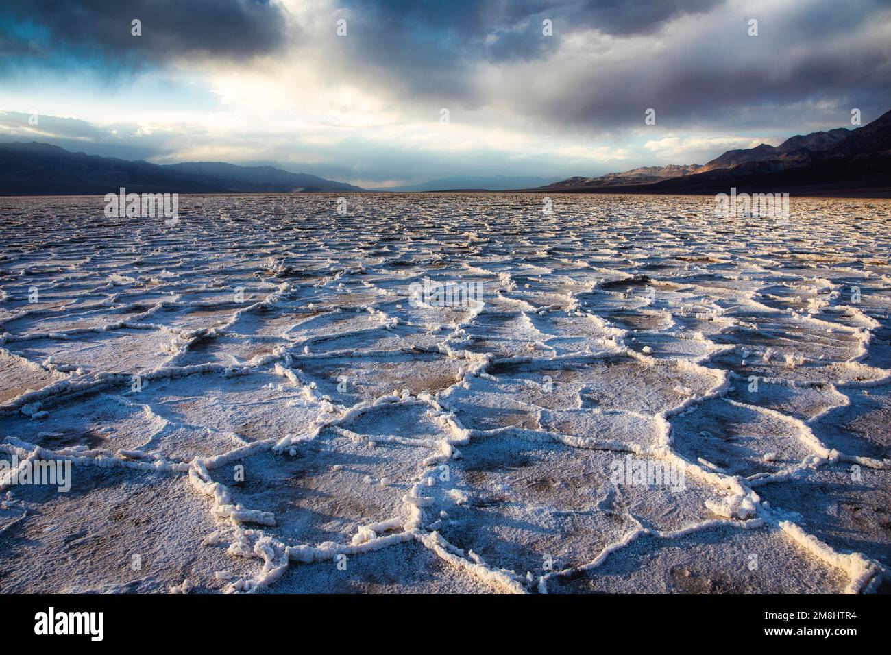 The crusted pans of Badwater Basin sit at 282 feet below sea level in ...