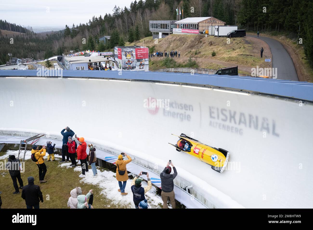 Altenberg, Germany. 14th Jan, 2023. Bobsleigh, World Cup, two-man ...