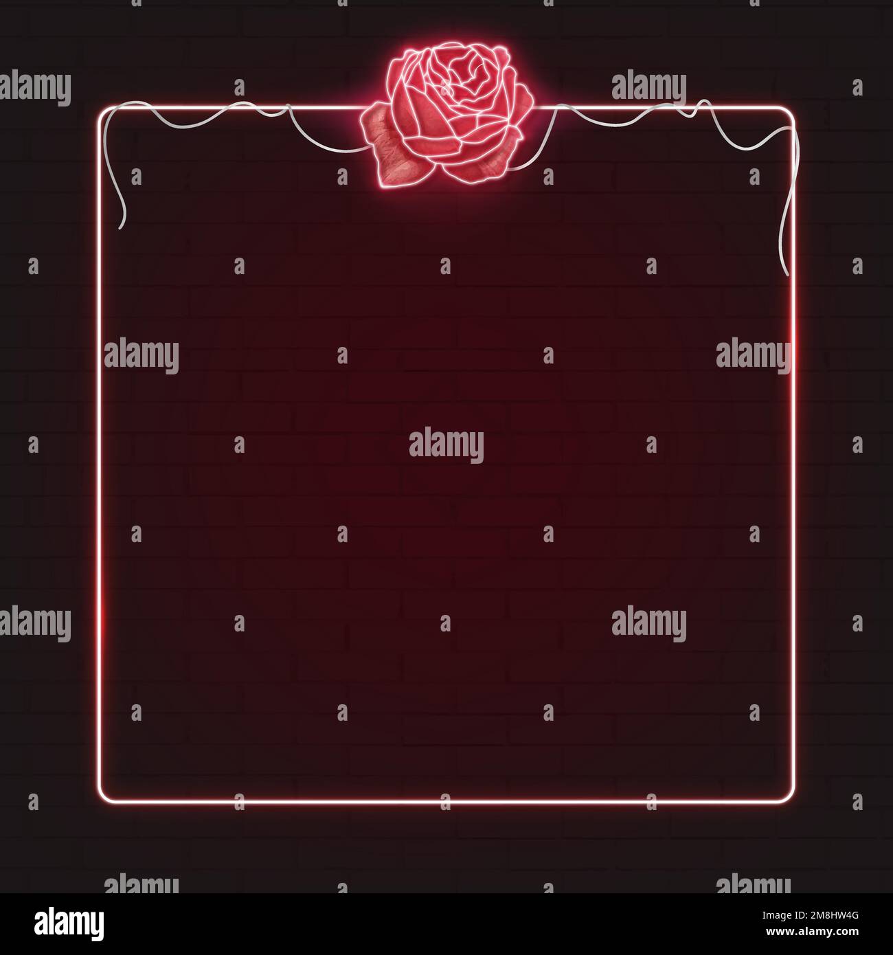 Neon square frame social ads template vector Stock Vector Image & Art ...