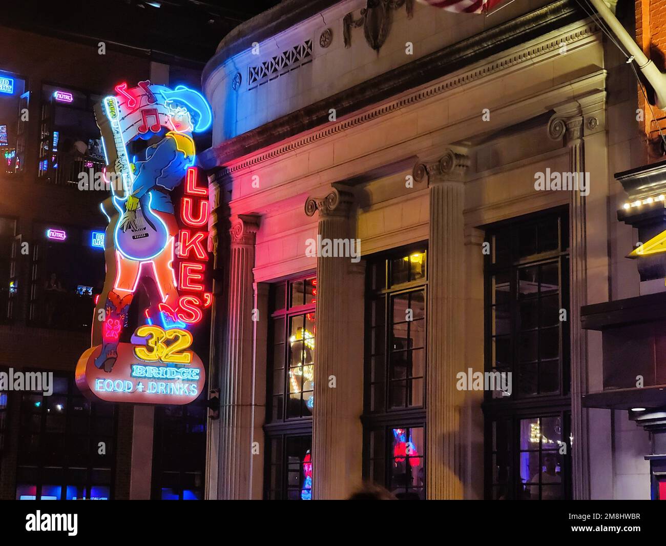 Nashville, Tennessee, U.S.A - June 22, 2022 - The illuminated light ...