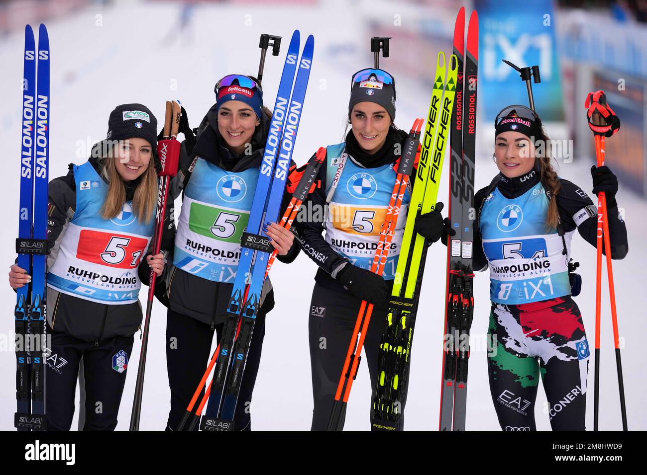 Samuela Comola of Italy, from left, Lisa Vittozzi of Italy, Rebecca ...