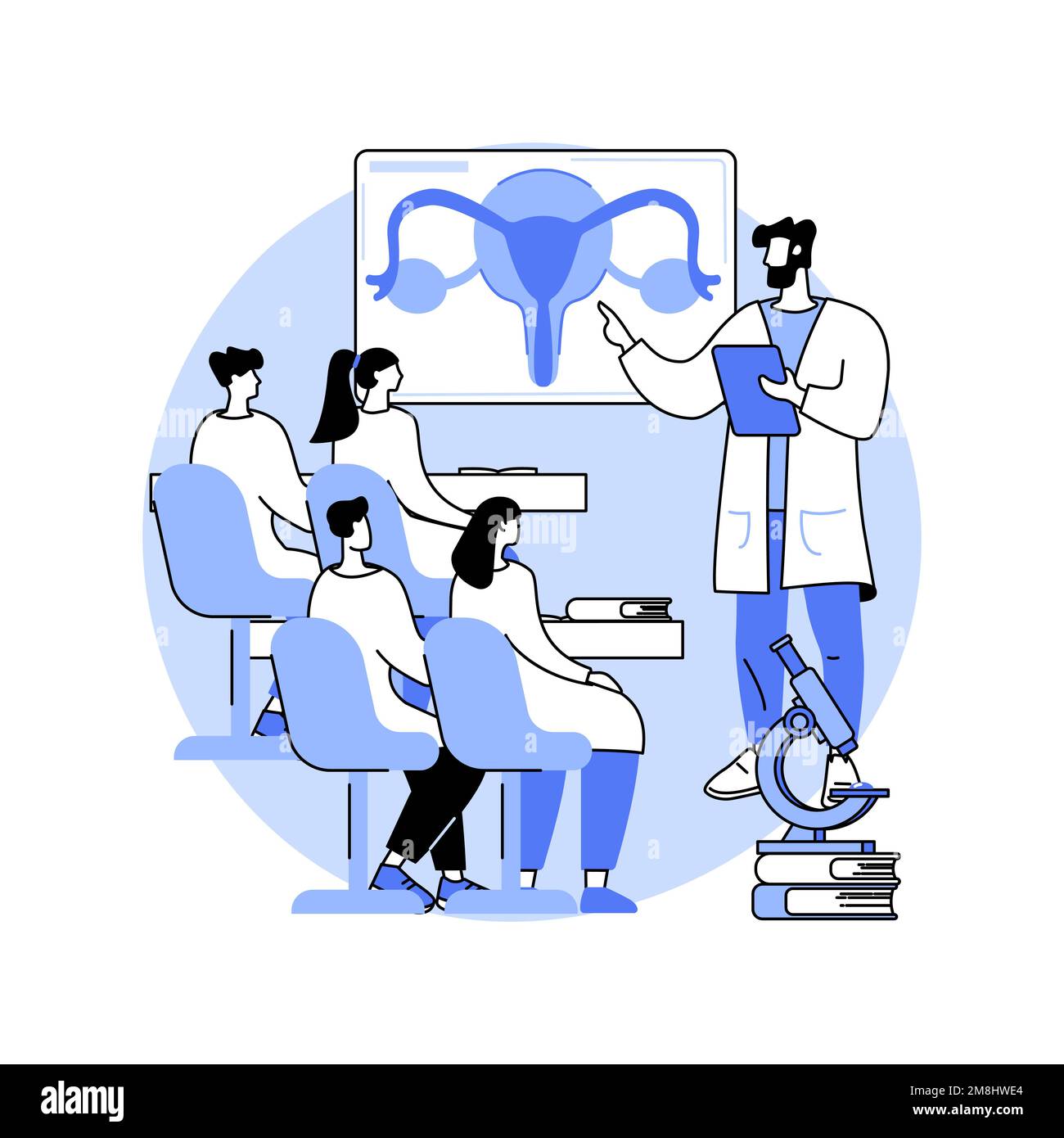 Solo study isolated cartoon vector illustrations. Young boy studying in ...