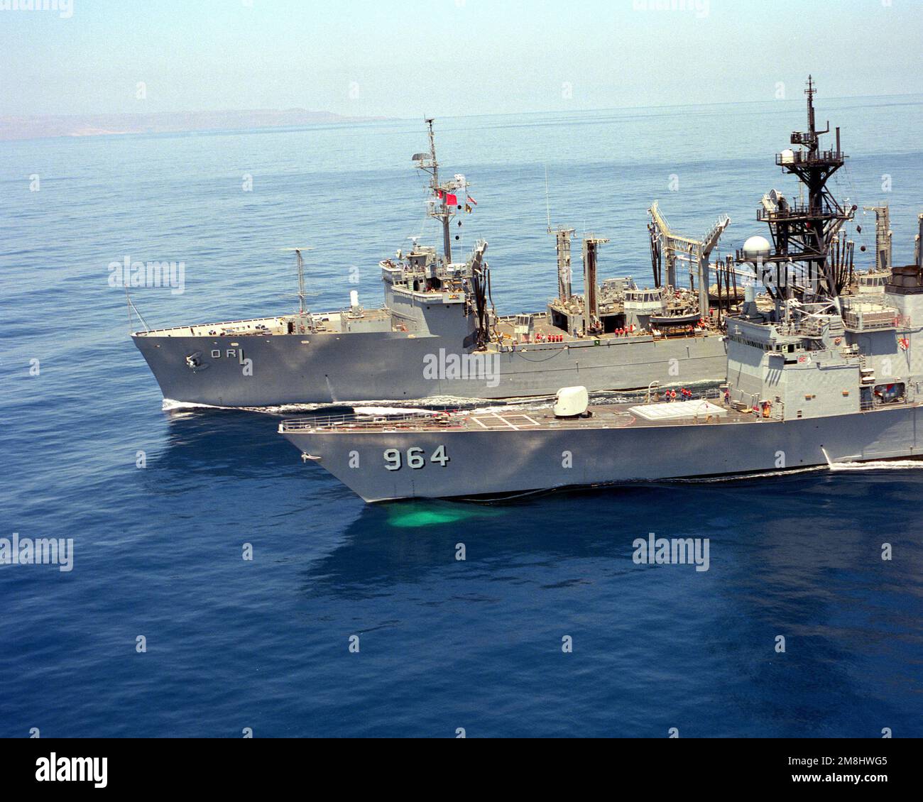 A port bow view of the destroyer USS PAUL F. FOSTER (DD-964) undergoing ...