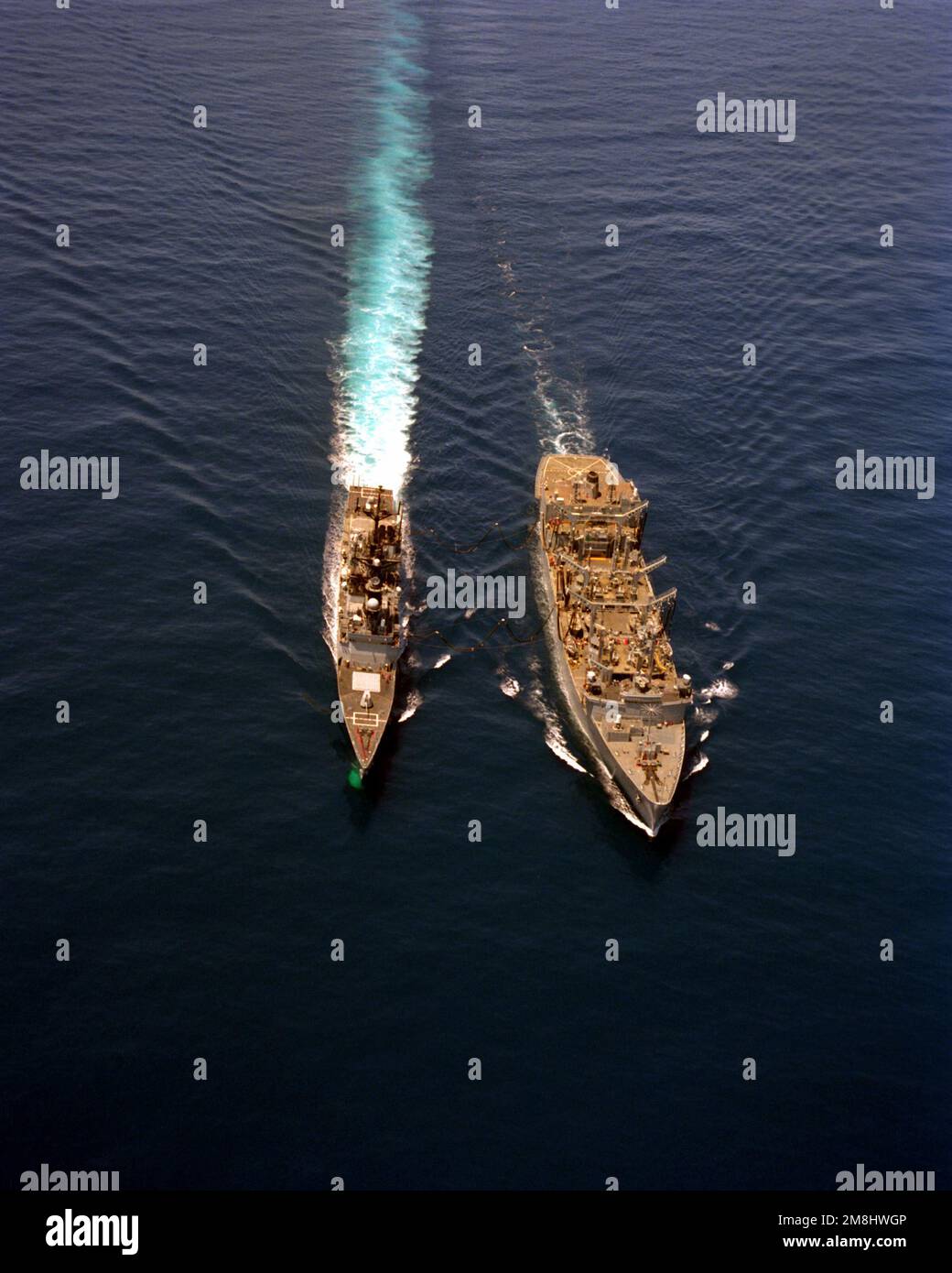 The replenishment oiler USS WICHITA (AOR-1) conducts replenishment ...