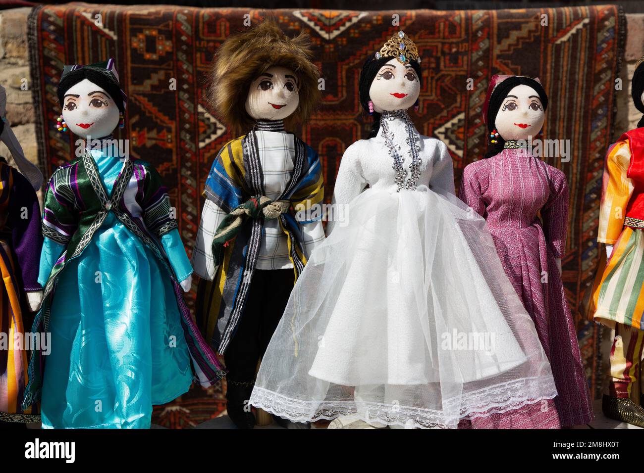 Dolls for Sale, Toqi Zargaron (Trading Dome), Buhkara, Uzbekistan Stock ...